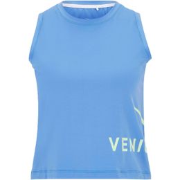 Venice Beach Top "Yael", Rundhals, Logo-Print, für Damen, blau, XS