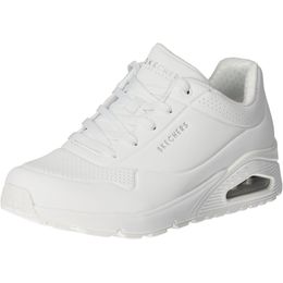 Skechers® Uno Sneaker "Stand on Air", Lederimitat, Schnürung, für Damen, weiß, 41