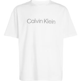 Calvin Klein Schlafanzug-Oberteil, Logo-Stickerei, für Herren, weiß, XL