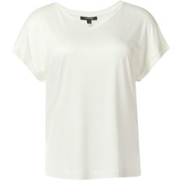 comma, T-Shirt, V-Ausschnitt, für Damen, weiß, 38