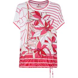 Olsen T-Shirt, Mustermix, Strass, für Damen, pink, 36