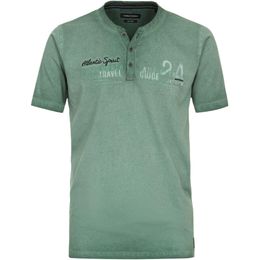 Casamoda T-Shirt, Baumwolle, Henley-Auschnitt, für Herren, türkis, XL