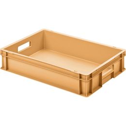 eurokraft basic Euronorm-Behälter, geschlossen, mit offenen Handgriffen, LxBxH 600 x 400 x 120 mm, orange
