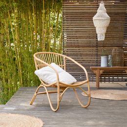 Gartenstuhl Outdoor Stuhl aus Rattan Naturfarben neu Tikamoon