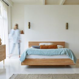 Bett Doppelbett 165x230 cm Teakholz Massiv 2 Personen Schlafzimmer Neu Tikamoon