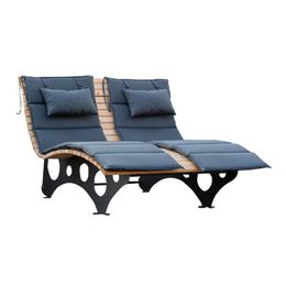 Home Deluxe Wellenholzliege / Waldsofa TAIGA inkl. Auflage - Made in Germany - Anzahl: 2x Auflage