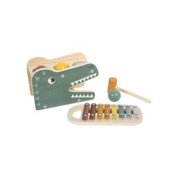 Small Foot - Wooden Xylophone and Hammer Bench Safari 5 pcs.