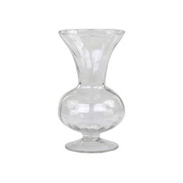 Chic Antique Glasvase auf Fuß, H18/D10 cm, klar