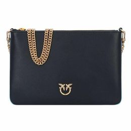 Pinko Flat Classic Clutch Tasche Leder 24.5 cm nero-antique gold