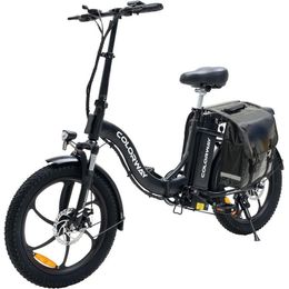 COLORWAY E-Bike mit Tasche 20 Zoll x 3.0 Fat 250W Faltrad