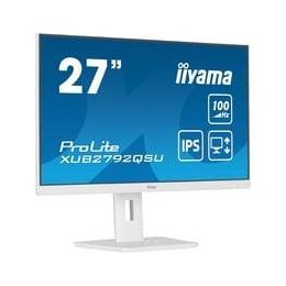 iiyama XUB2792QSU-W6, LED-Monitor 69 cm (27 Zoll), wei&szlig; (matt), WQHD, IPS, AMD Free-Sync, 100Hz Panel
