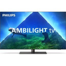 Philips 55OLED848/12, OLED-Fernseher 139 cm (55 Zoll), dunkelgrau, UltraHD/4K, WLAN, Ambilight, Dolby Vision, HDR, 120Hz Panel Sichtbares Bild: 139 cm (55") Auflösung: 3840 x 2160 Pixel Format: 16:9