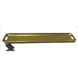 colmore Dekotablett Tablett Schale Platte Kerzen Gold Bronze XL Länglich Metall