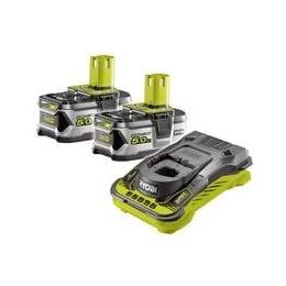 Ryobi 18 V ONE+ Akku-Starterset RC18150-250 grün/schwarz, Ladegerät + 2x 5,0Ah-Akku Enthaltene Akkus: 2x 5 Ah