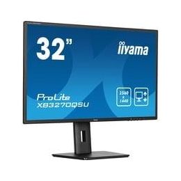 iiyama ProLite XB3270QSU-B1, LED-Monitor 80 cm (31.5 Zoll), schwarz (matt), WQHD, IPS, HDMI, DP, Ergonomischer Standfu&szlig;, 100Hz Panel