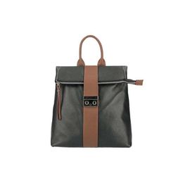 ITALYSHOP24 Rucksack Made in Italy Damen Leder Cityrucksack Handtasche