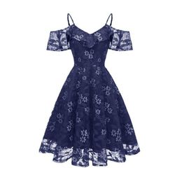 BlauWave A-Linien-Kleid Minikleid Kurzes Brautjungfernkleid für Damen (1-tlg.