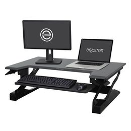 Ergotron WorkFit-T Steh-Sitz Arbeitsplatz mit patentierter CF-Technologie für einen Bildschirm bis 76,2 cm (30")