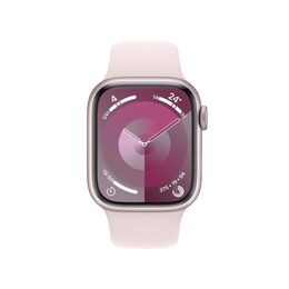 Apple Watch Series 9 (GPS + Cellular) 45mm Aluminiumgehäuse pink, Sportband pink S/M