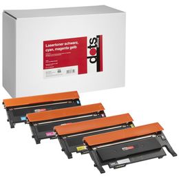 Three Dots dots Toner kompatibel zu SAMSUNG CLT-P406C (SU375A), 4er-Set schwarz, cyan, magenta, gelb