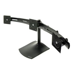 Ergotron DS100 Dreifach-Monitor Tischstandfuß für drei Monitore horizontal bis 53 cm 21 Zoll schwarz