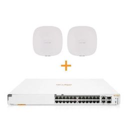 HPE Networking Instant On 1960 24G PoE inkl. 2x HPE Networking Instant On AP25 Access Point ohne Netzteil