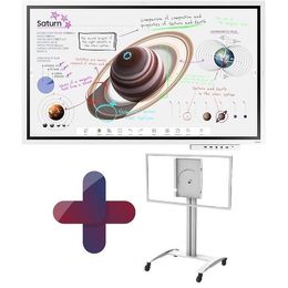 Samsung Flip Pro WM65B Flipchart 165 cm 65 Zoll inkl. Peerless SR560 rotierbarer Rollwagen