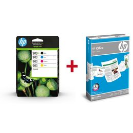 Druckerpatronen Bundle mit HP Original 903XL Multipack + 500 Blatt HP Kopierpapier
