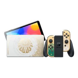 0 Nintendo Switch OLED Zelda Tears of the Kingdom-Edition weiß-gold
