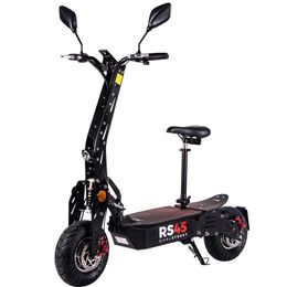 eFlux RS45 Pro E-Scooter, mit Straßenzulassung, Sitz, 45 km/h, 2.000 Watt, Allrad-Antrieb, klappbar (Schwarz)