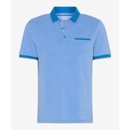 Brax Herren Poloshirt Style PADDY, Blau, Gr. L