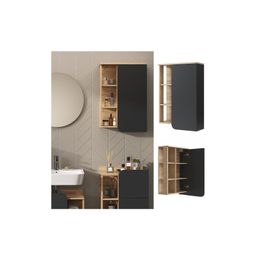 VICCO Hängeschrank Karen Sonoma Anthrazit 50 x 75 cm Tür offene Fächer