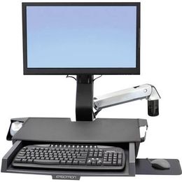 Ergotron StyleView® Sit-Stand Combo 1fach Monitor-Wandhalterung 25,4 cm (10) - 61,0 cm (24) Schwarz, Aluminium Höhenverstellbar, Tastaturablage, Neigbar,