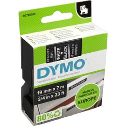 Dymo Originalband 45811 weiß auf schwarz 19mm x 7m