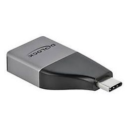 Delock - DisplayPort-Adapter - USB-C (M) zu DisplayPort (W) - USB 3.2 Gen 1 / DisplayPort 1.2 - unterstützt 4K 60 Hz (3840 x 2160) - Grau