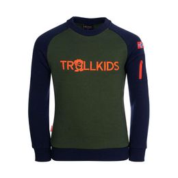 Trollkids Sweatshirt "Sandefjord" in Khaki - 104