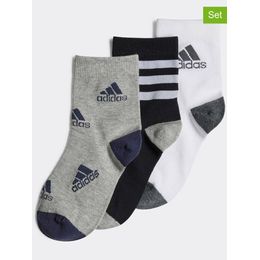 Adidas 3er-Set: Socken in Grau - S
