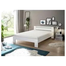 Futonbett Schlafkontor "Cannes", weiß, B:145cm H:71cm L:204cm, Betten