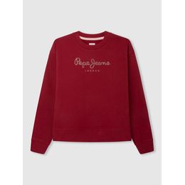 Pepe Jeans Sweatshirt "Winter Rose" in Bordeaux - 164