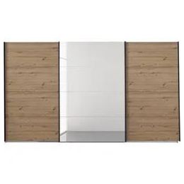 Schwebetürenschrank Rauch "Kleiderschrank Schrank Garderobe TOPSELLER OTELI inkl. Inneneinteilung" Schränke Gr. B/H/T: 360 cm x 210 cm x 62 cm, braun (eiche artisan) mit 3 Innenschubladen sowie zusätzlichen Einlegeböden MADE IN GERMANY