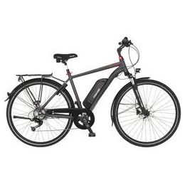 E-Bike Fischer FAHRRAD "VIATOR 1.0 Diamant 50" E-Bikes Gr. 50cm, 28 Zoll (71,12cm), grau (anthrazit) Pedelec, Elektrofahrrad für Damen u. Herren