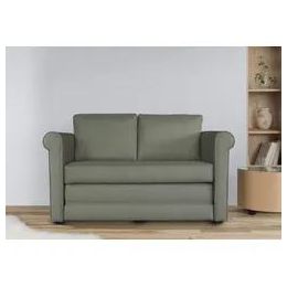 Schlafsofa Home Affaire "Lanas" Sofas Gr. B/H/T: 142cm x 87cm x 76cm, Webstoff fein, grün (khaki) kompaktes 2-Sitzer mit Schlaffunktion, in verschiedenen Farben