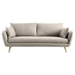 Miliboo Skandinavisches 3-Sitzer-Sofa beige CREEP