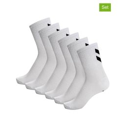Hummel 6er-Set: Socken in Weiß - 46-48