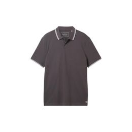 Tom Tailor Denim Herren Basic Poloshirt, schwarz, Uni, Gr. XXL
