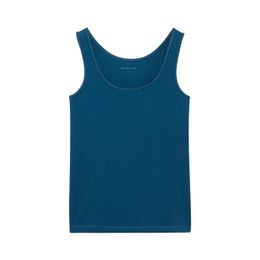 Tom Tailor Damen Basic Top, blau, Uni, Gr. XXL