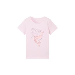 Tom Tailor Mädchen T-Shirt mit Print, rosa, Motivprint, Gr. 92/98