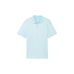 Tom Tailor Herren Basic Poloshirt, blau, Streifenmuster, Gr. M