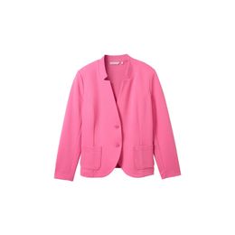 Tom Tailor Damen Plus - Blazer mit Ottoman Struktur, rosa, Uni, Gr. 48
