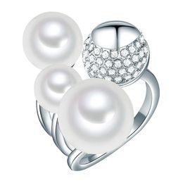 Yamato Pearls Ring mit Perlen und Edelsteinen - 54